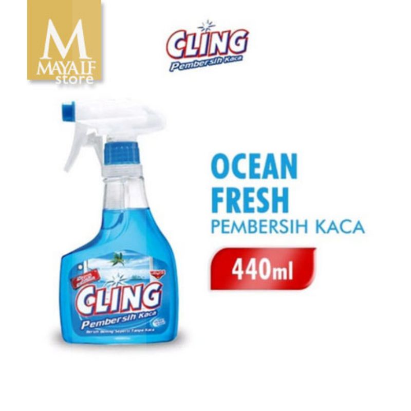 Jual cairan pembersih kaca CLING spray 450ml/reffil 425ml | Shopee ...