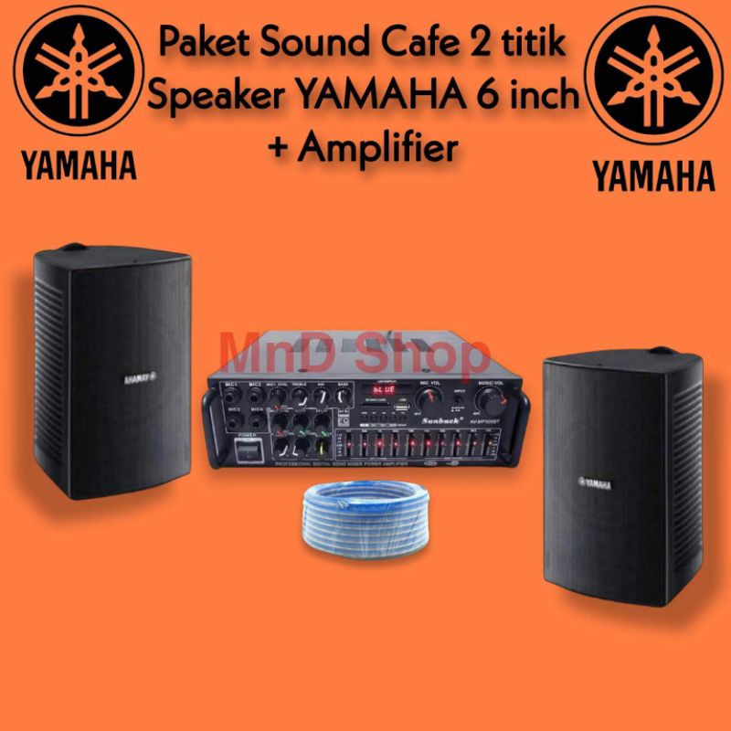 Jual paket sound cafe speaker yamaha vs 6 / 2 titik + amplifier | Shopee Indonesia