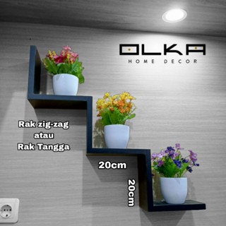 Jual Rak Zigzag Putih / Rak Tangga / Ambalan Bentuk Tangga / Hiasan ...