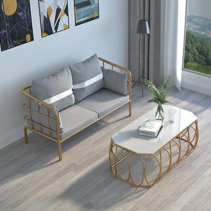 Jual satu set sofa tv ( Sofa + meja top marmer ) | Shopee Indonesia