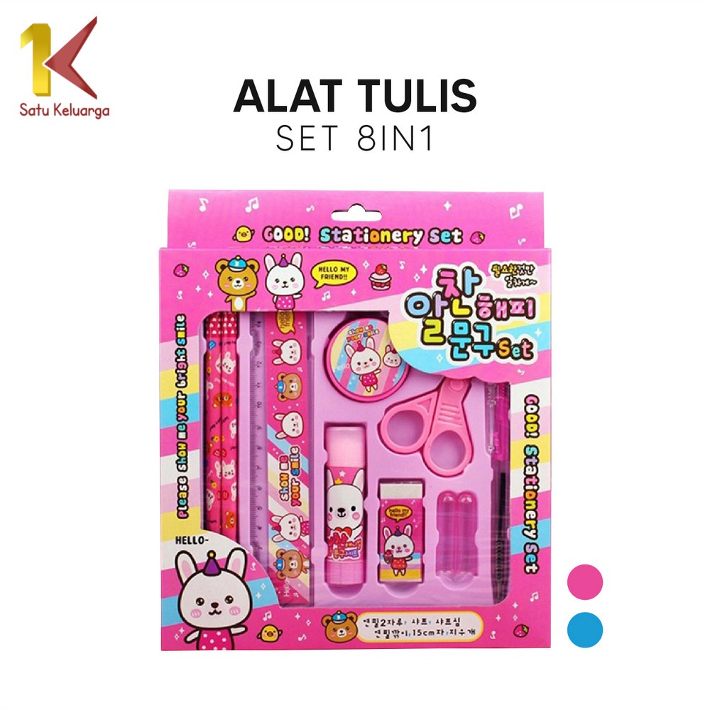 Jual Satu Keluarga Alat Tulis Set 8in1 Karakter A26 Paket Alat Tulis ...