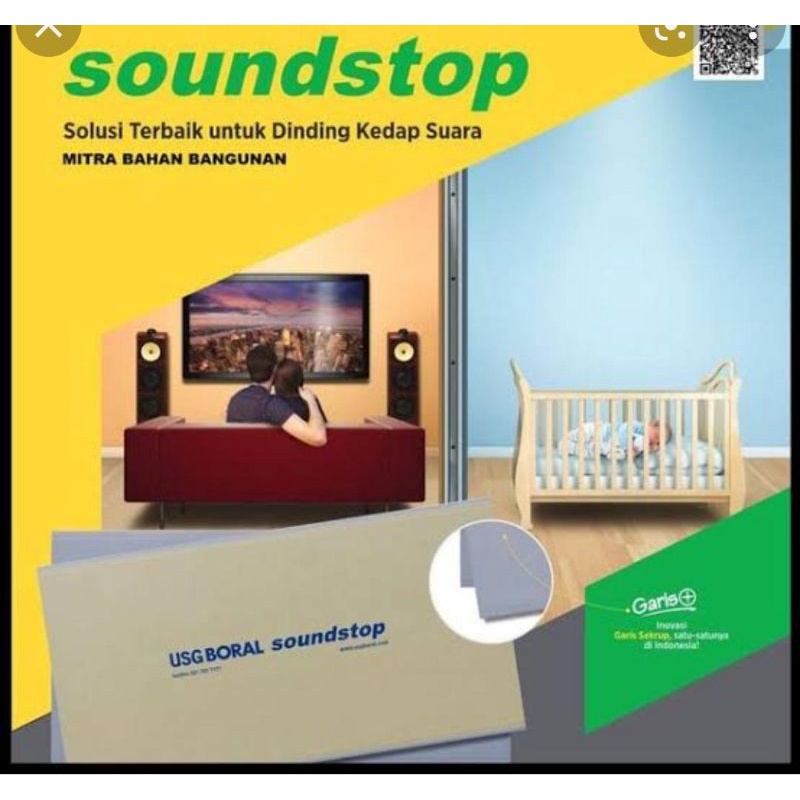 Jual Gypsum soundstop 12mm 1200x2400/gypsum kedap suara/gipsum sound ...