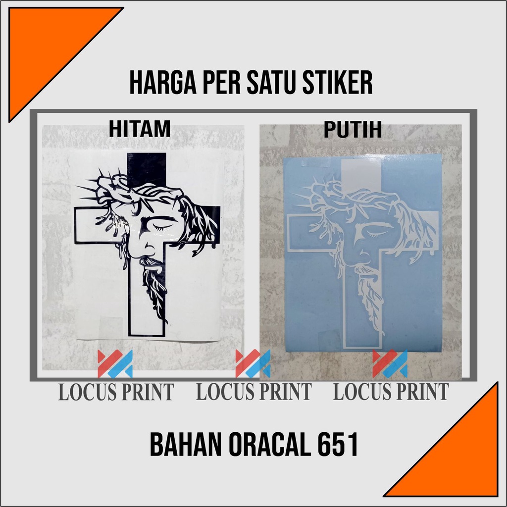 Jual Cutting Sticker Stiker Jesus Yesus Salib Kristen Nasrani Katholik ...