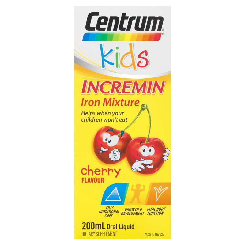 Jual Centrum Kids Incremin Iron Mixture Cherry Flavour 200ml | Shopee ...