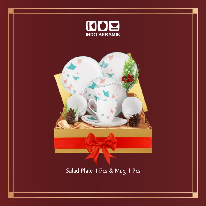 Jual Indo Keramik Hampers/Parcel Piring Keramik Set Charis Mariposa B ...
