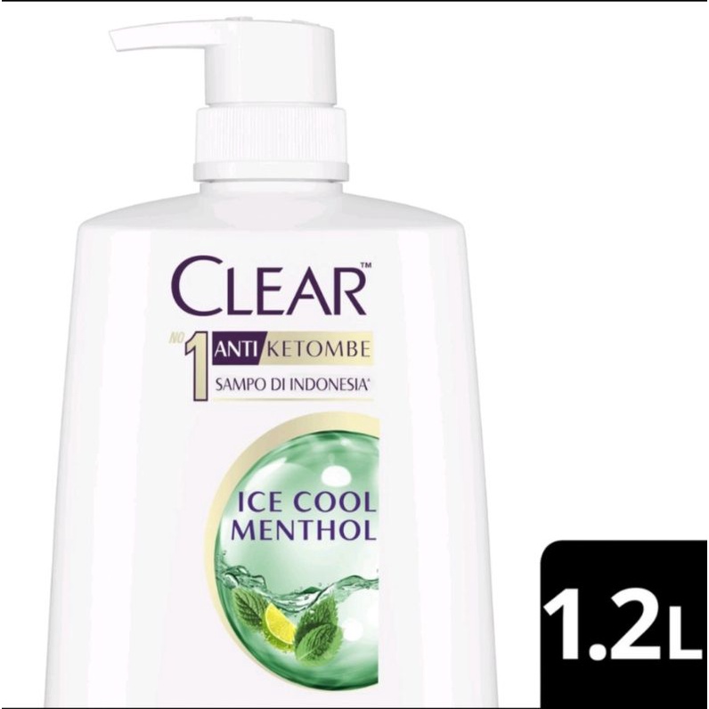 Jual clear ice cool menthol anti dandruff 1200ml | Shopee Indonesia