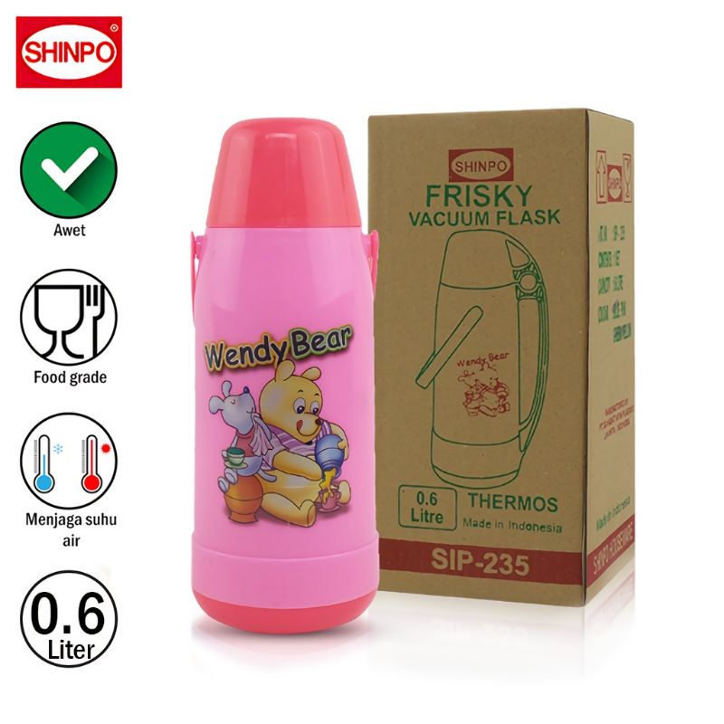 Jual Thermos SHINPO termos air panas 0.6 Liter thermos Frisky ...