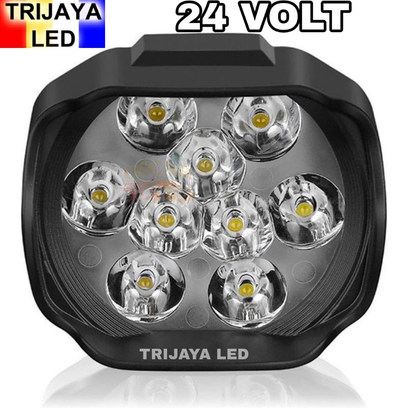 Jual Lampu Tembak Sorot 24 Volt LED CWL 9 Mata CREE Truk Bus Canter Tronton PLX Flood Spot Laser ...