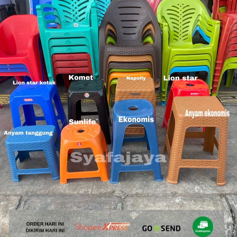 Jual BANGKU Baso Plastik / Kursi Plastik Rotan / BANGKU Bakso Plastik ...