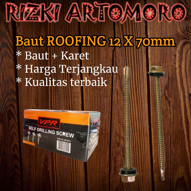 Jual Baut ROOFING 12 x 70 baut rofing 7cm 1pcs atas baja ringan alderon ...