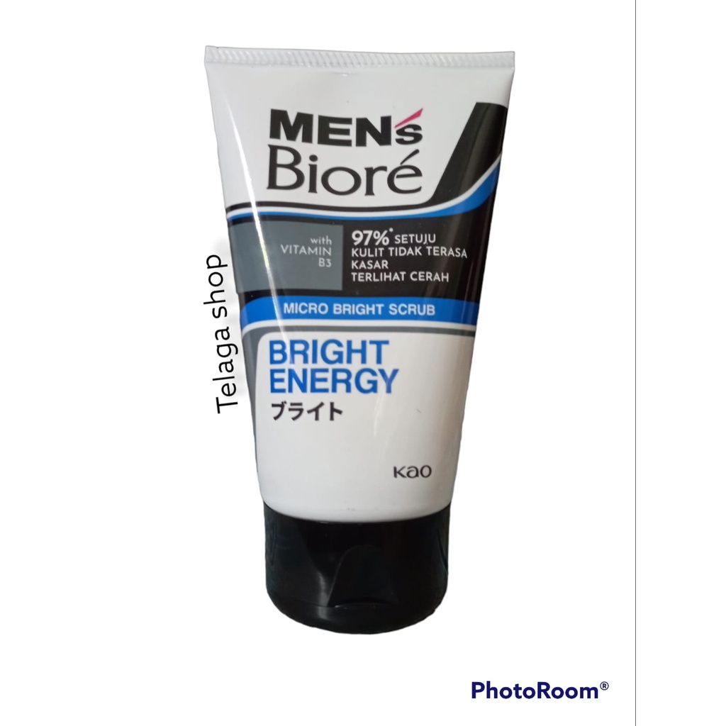 Jual Men's Biore Bright Energy Micro Bright Scrub Facial Wash 100 gr ...