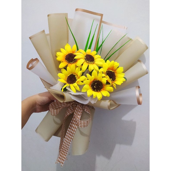 Jual Buket bunga matahari 5kuntum | Shopee Indonesia