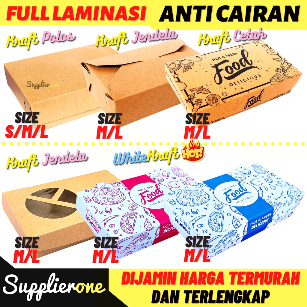 Jual Paper Lunch Box, Lunch Box Paper, Lunch Box SML,Lunch Box Kertas ...