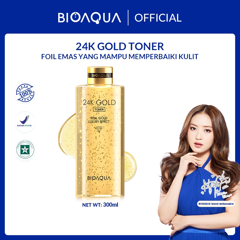 Jual BIOAQUA 24k Gold Toner 100ml/300ml 24K Gold Skincare Hydrating ...