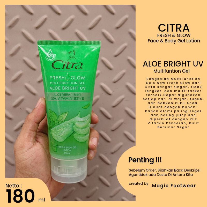 Jual CITRA FRESH GLOW MULTIFUNCTION GEL- ALOE BRIGHT UV - FACE & BODY ...