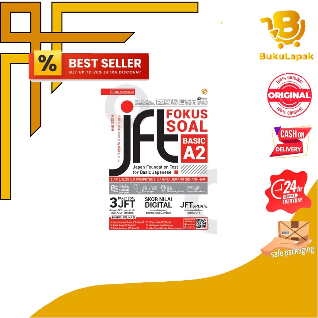 Jual Fokus Soal JFT Basic A2, Buku Bahasa Jepang Basic A2, Genta Group | Shopee Indonesia
