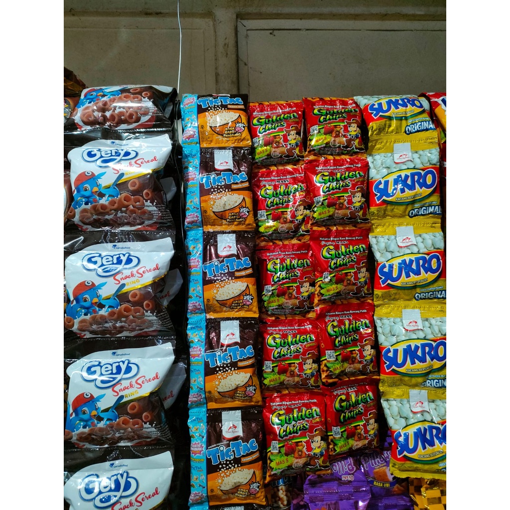 Jual SNACK RENTENG GERY / TIC TAC / GOLDEN CHIPS / SUKRO RENTENG ISI 10 ...
