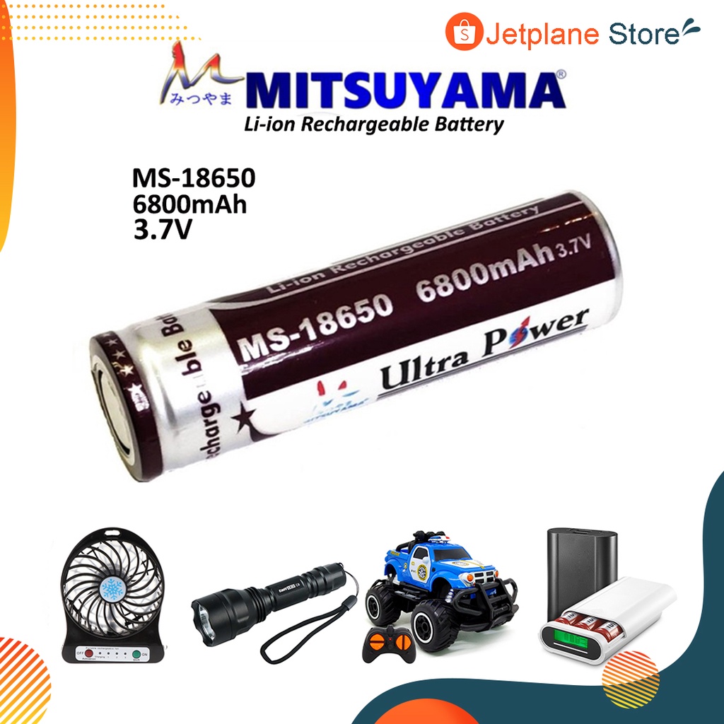 Jual Baterai Mitsuyama 18650 3.7V Battery Li-ion Rechargeable | Shopee Indonesia
