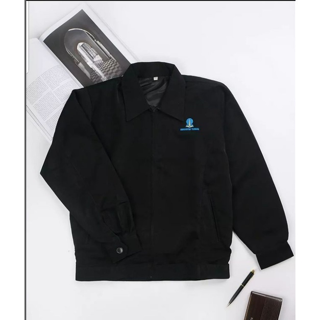 Jual Jas Jaket Simple Hitam Universitas Terbuka | Shopee Indonesia