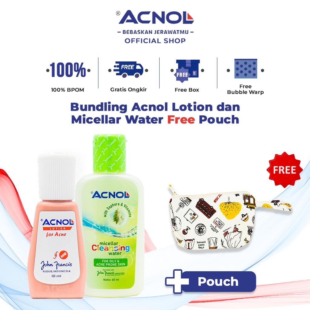 Jual Acnol Bundling Special Package 6 Untuk Melawan Jerawat - Pouch Bag ...