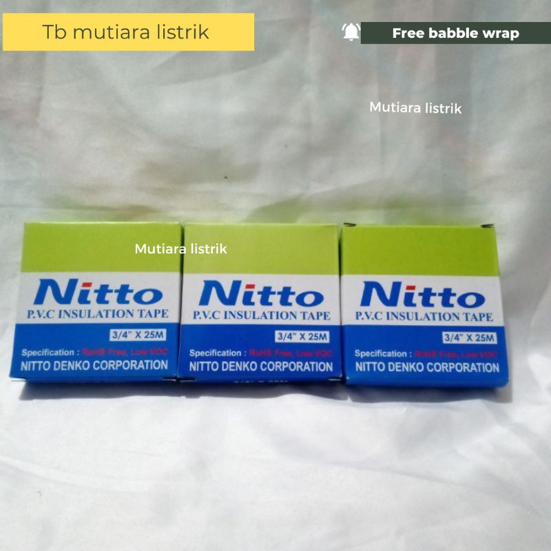 Jual Nitto Isolasi Listrik Kabel Nito Unibel 3m Hitam Original Solasi Bakar Kabel | Shopee Indonesia