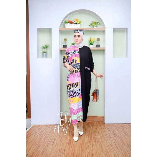 Jual LEO KAFTAN BY ELLY ARSY//KAFTAN CRINKLE JUMBO//MIDI KAFTAN LEO ...