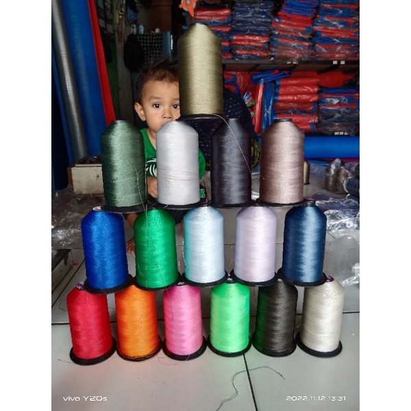 Jual benang jahit nylon bonded 210/3 3000 meter | Shopee Indonesia