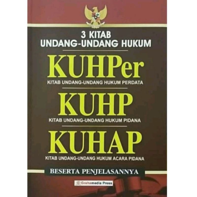 Jual Buku 3 Kitab Undang Undang Hukum KUHPER KUHP KUHAP Terbaru Beserta ...