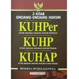 Jual Buku 3 Kitab Undang Undang Hukum KUHPER KUHP KUHAP Terbaru Beserta ...
