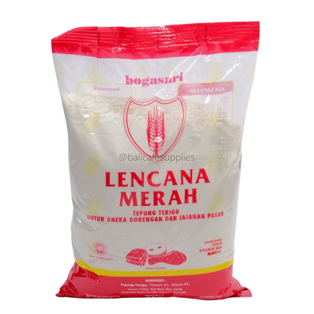 Jual Tepung Terigu Lencana Merah 1 kg - Terigu Lencana Merah | Shopee ...