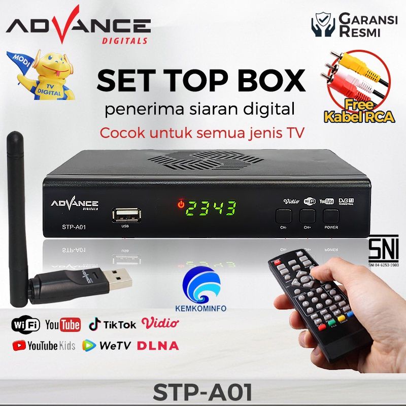 Jual set top box Advan yang berkualitas tinggi jangkauan jauh USB wifi ...
