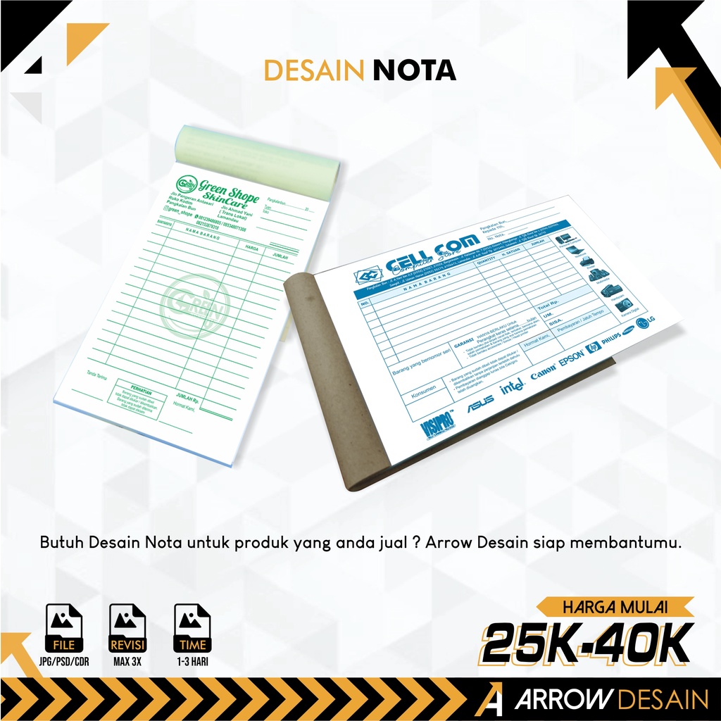 Jual DESAIN NOTA | Shopee Indonesia