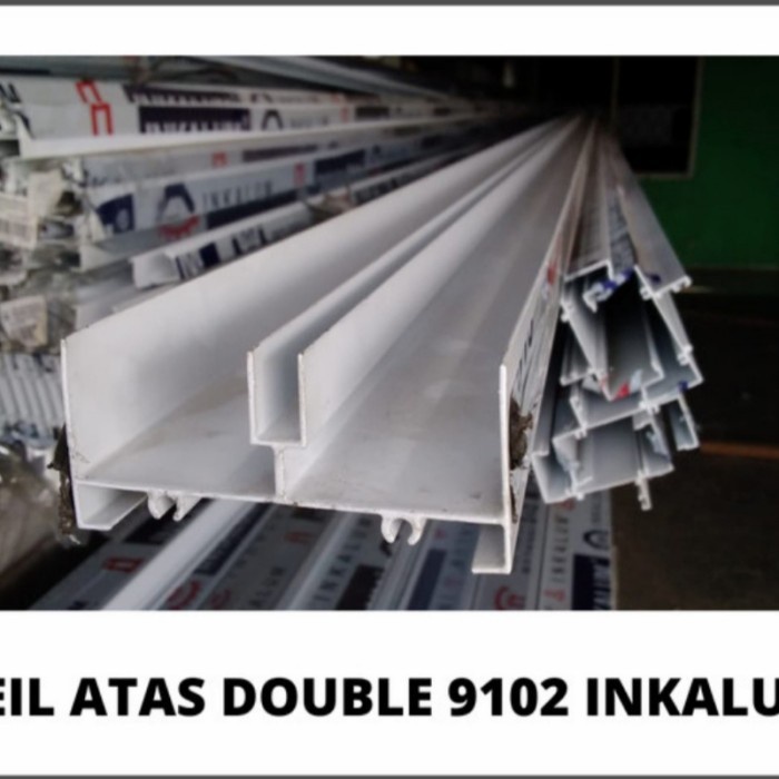 Jual Bahan Jendela Sliding Aluminiun Batangan Rel Atas Double 9102 ...