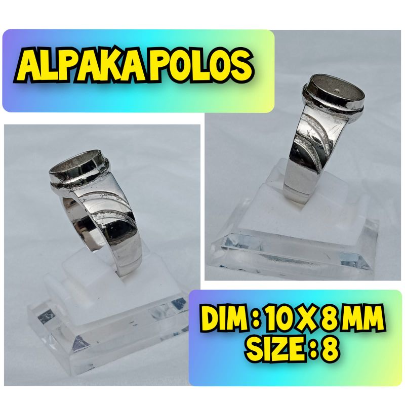 Jual Emban batu akik emban Alpaka super polos minimalis polos.07 ...