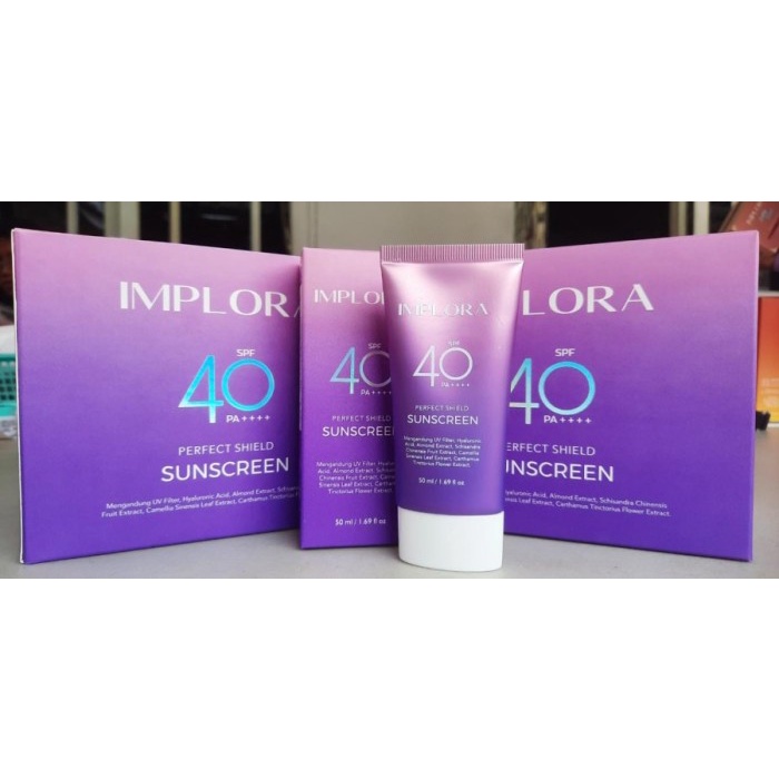 Jual IMPLORA PERFECT SHIELD SUNSCREEN SPF40 PA++++ 50ml / Sunscreen ...