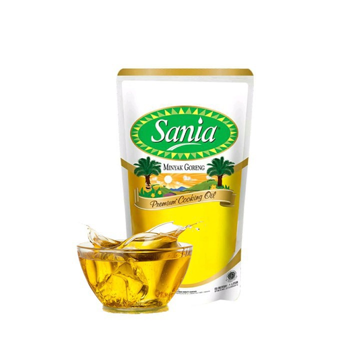 Jual Sania Premium Cooking Oil Pouch 1L adalah minyak goreng ...