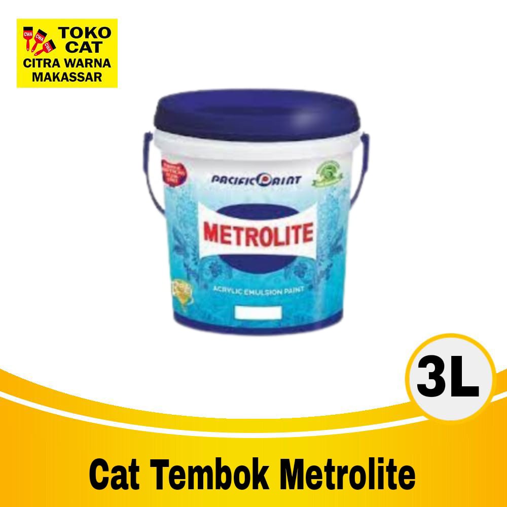 Jual Cat Tembok Interior Metrolite Acrylic Emulsion 3 Liter | Shopee ...