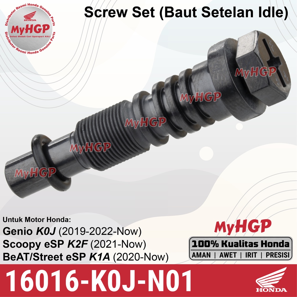 Jual 16016K0JN01 - Screw Set - Baut Setelan Gas Langsam Injeksi Genio BeAT Scoopy LED 2020 2021 ...