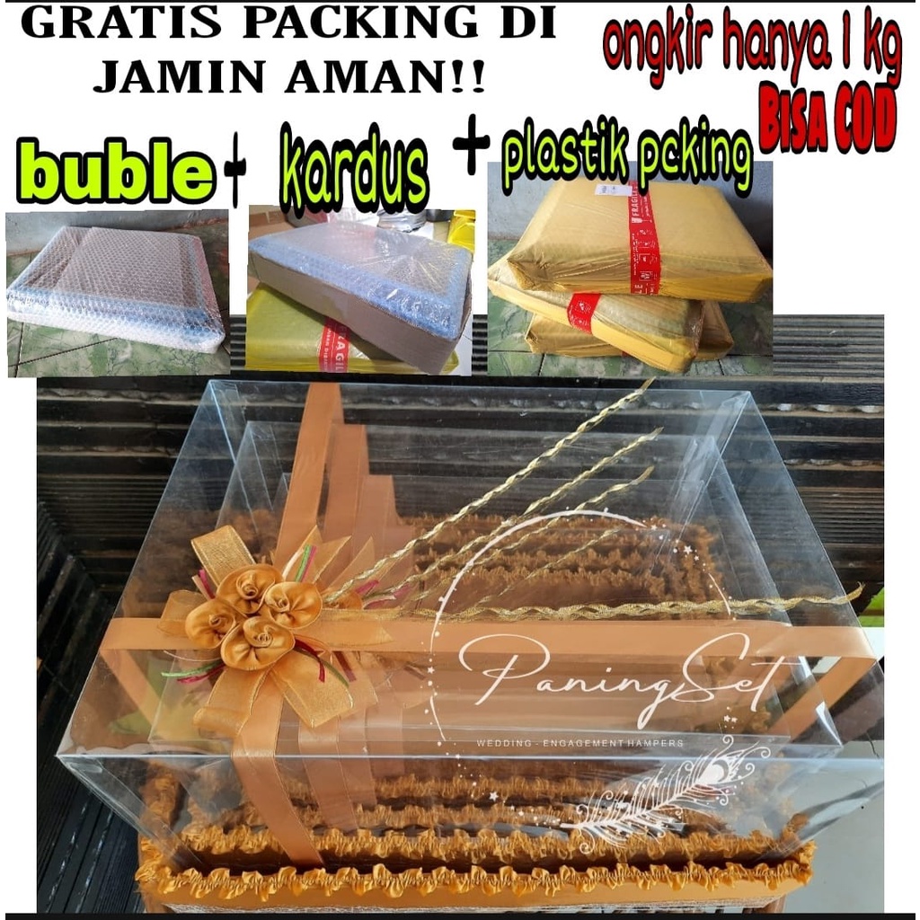 Jual kotak parsel pernikahan/ set seserahan lengkap isi 4 mika unik ...