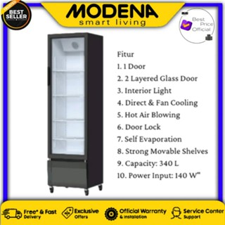 Jual Showcase MODENA SC 1345 SC1345 Display Cooler 4 Rak 340 Liter Low ...
