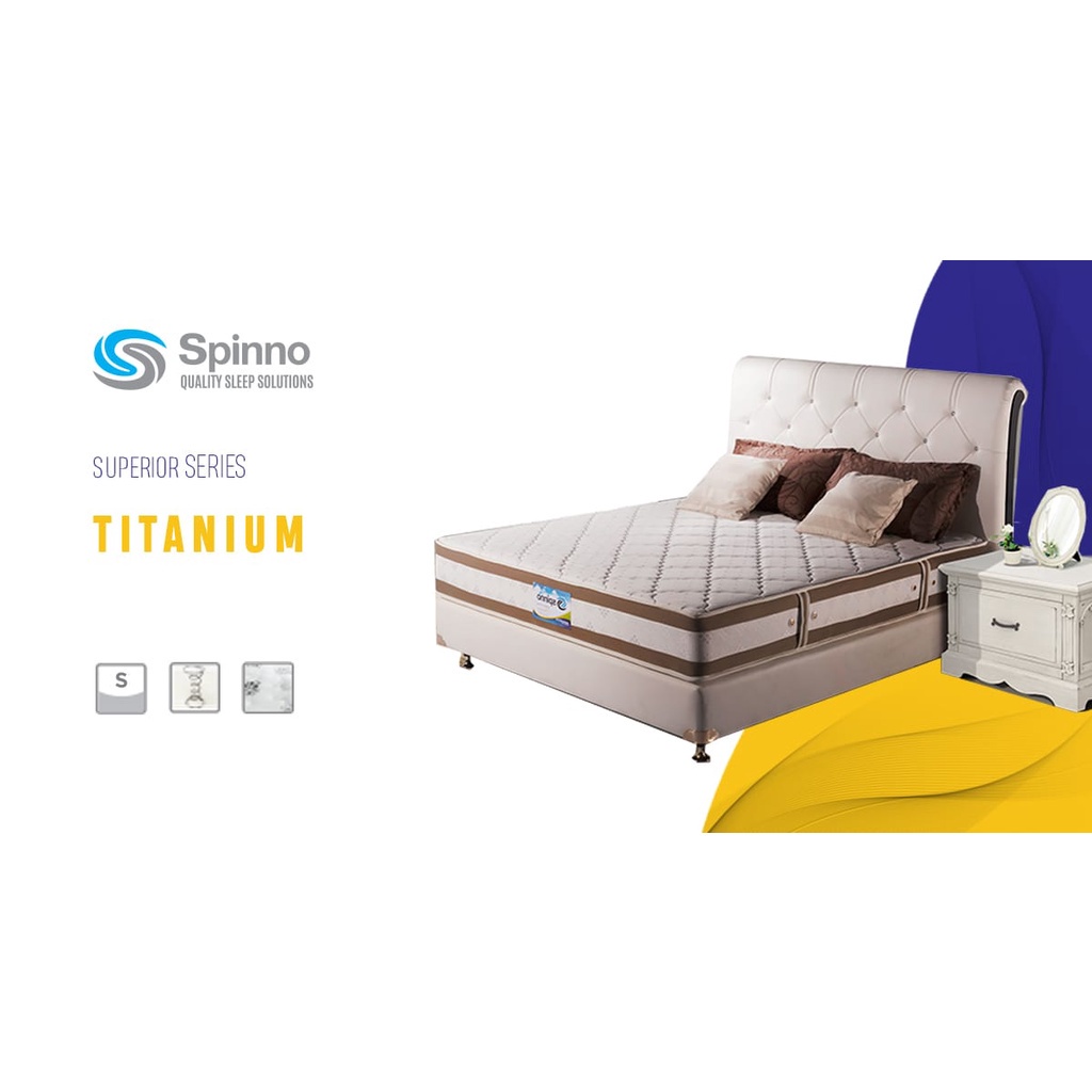 Jual Spinno Springbed Matras Titanium Garansi Pir 10 Tahun ukuran 120 140 160 Spring Bed Kasur ...