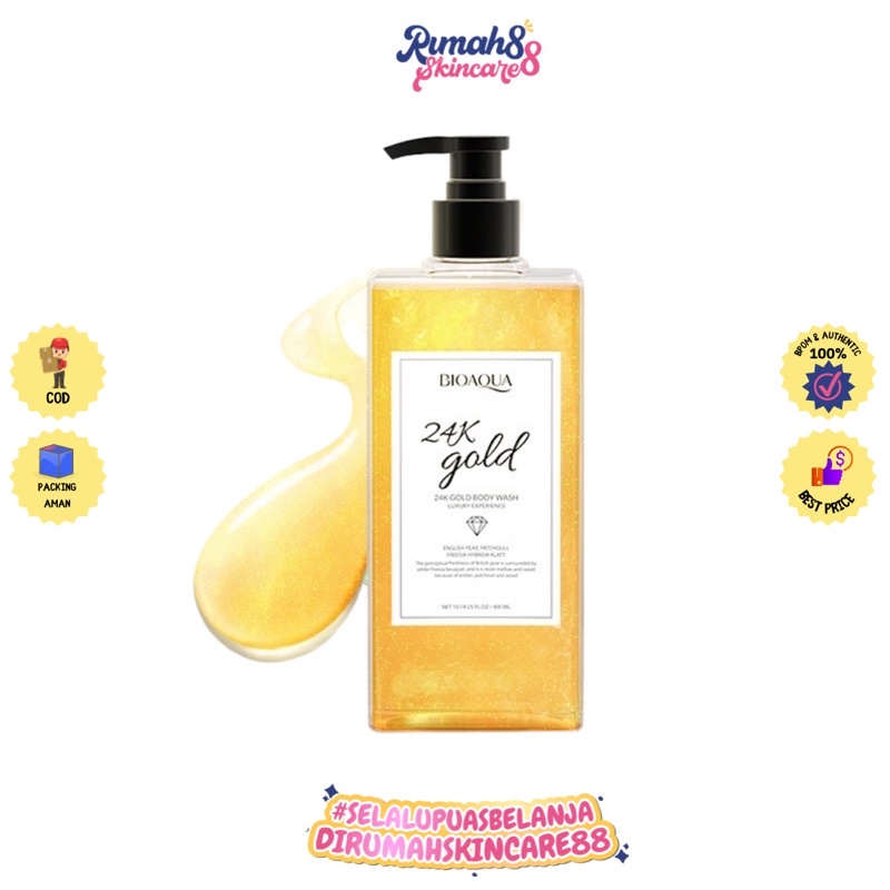 Jual BIOAQUA 24K Gold Body Wash English Pear 400ml | Shopee Indonesia