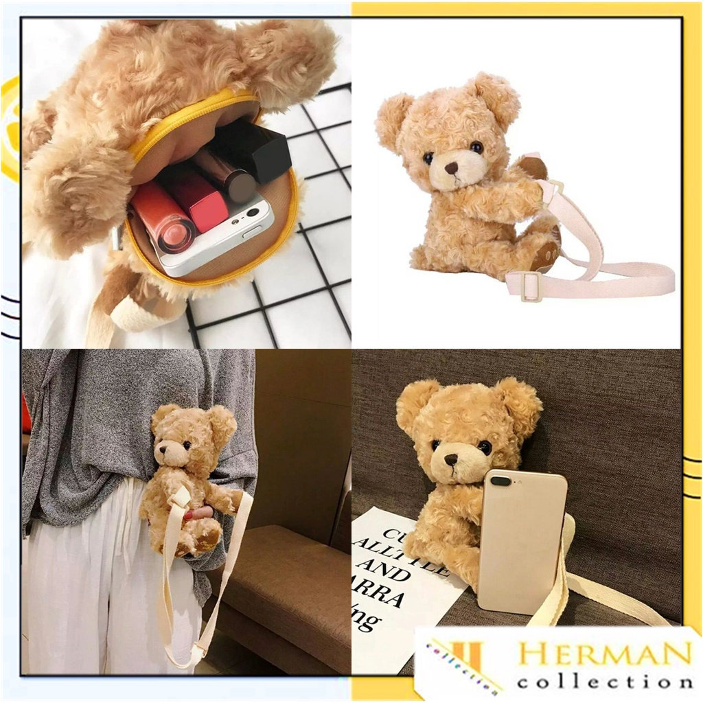 Jual HC Tas Boneka Beruang Merangkul Lucu Sling Bag Bear Gendong Tas ...