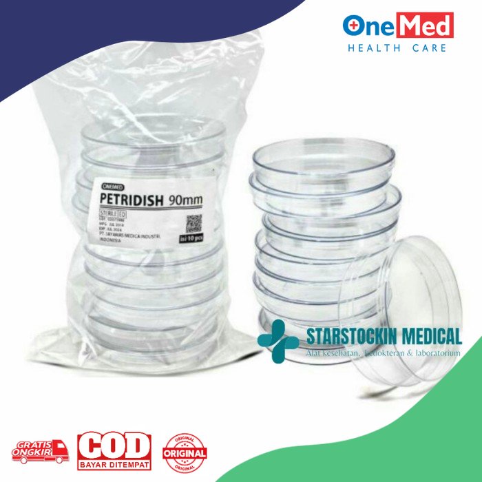 Jual Cawan Petridish Steril Onemed Plastik 90 mm Pcs | Shopee Indonesia