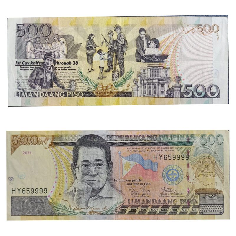 Jual Uang Negara Philipina filipina 500 Peso Original 100% Kertas Utuh ...