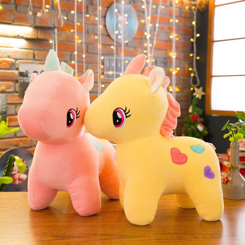 Jual Boneka Kuda Pony Unicorn Poni Bertanduk Ukuran M 35 cm Bahan Halus ...