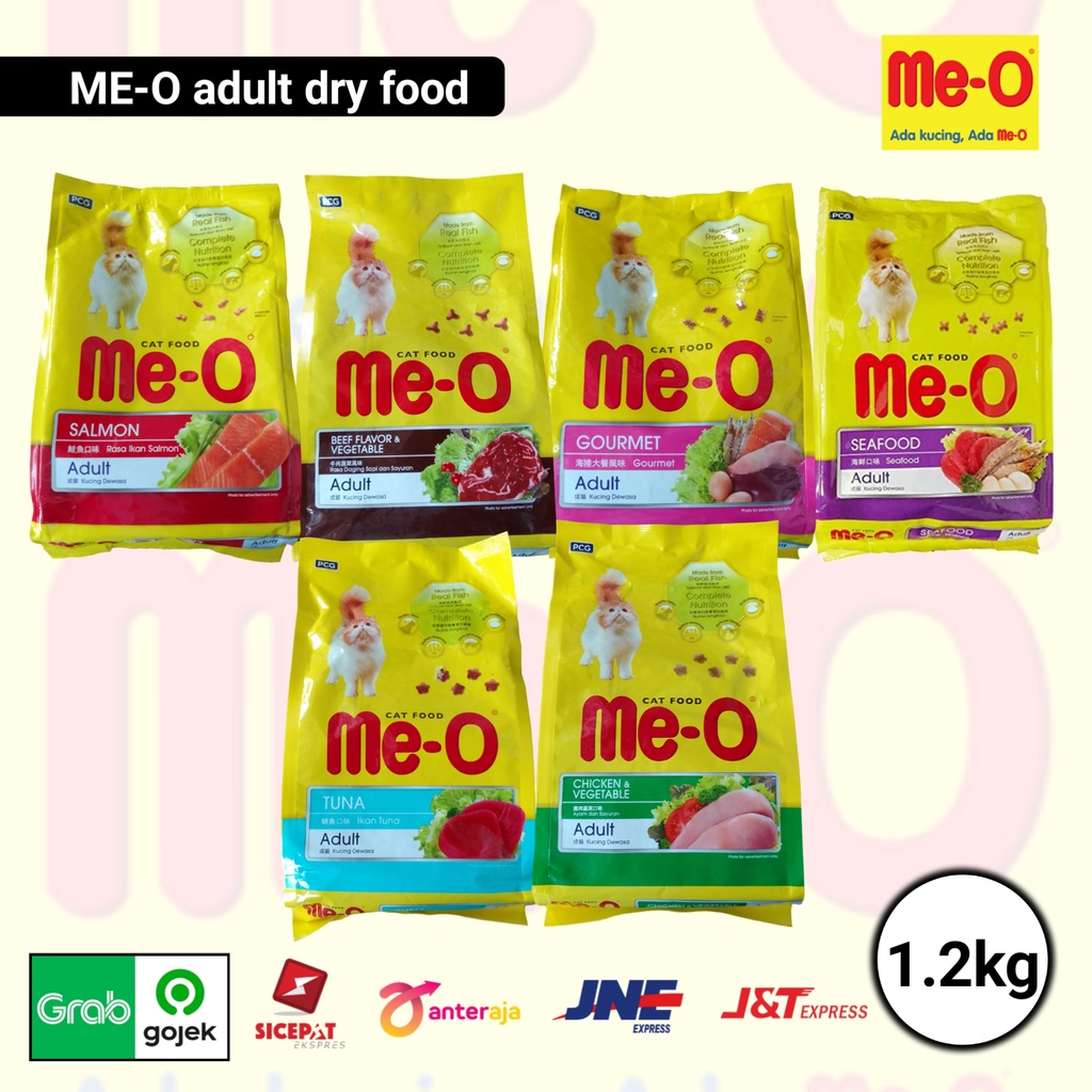 Jual meo adult cat 1.2kg makanan kucing meo tuna salmon seafod gourmet ...