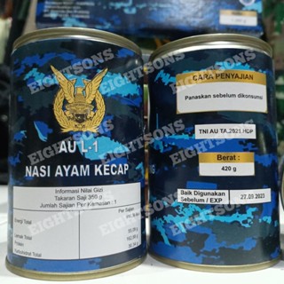 Jual Ransum TNI AU L-1 Makanan Darurat Instan Kaleng Halal MUI Ransum ...