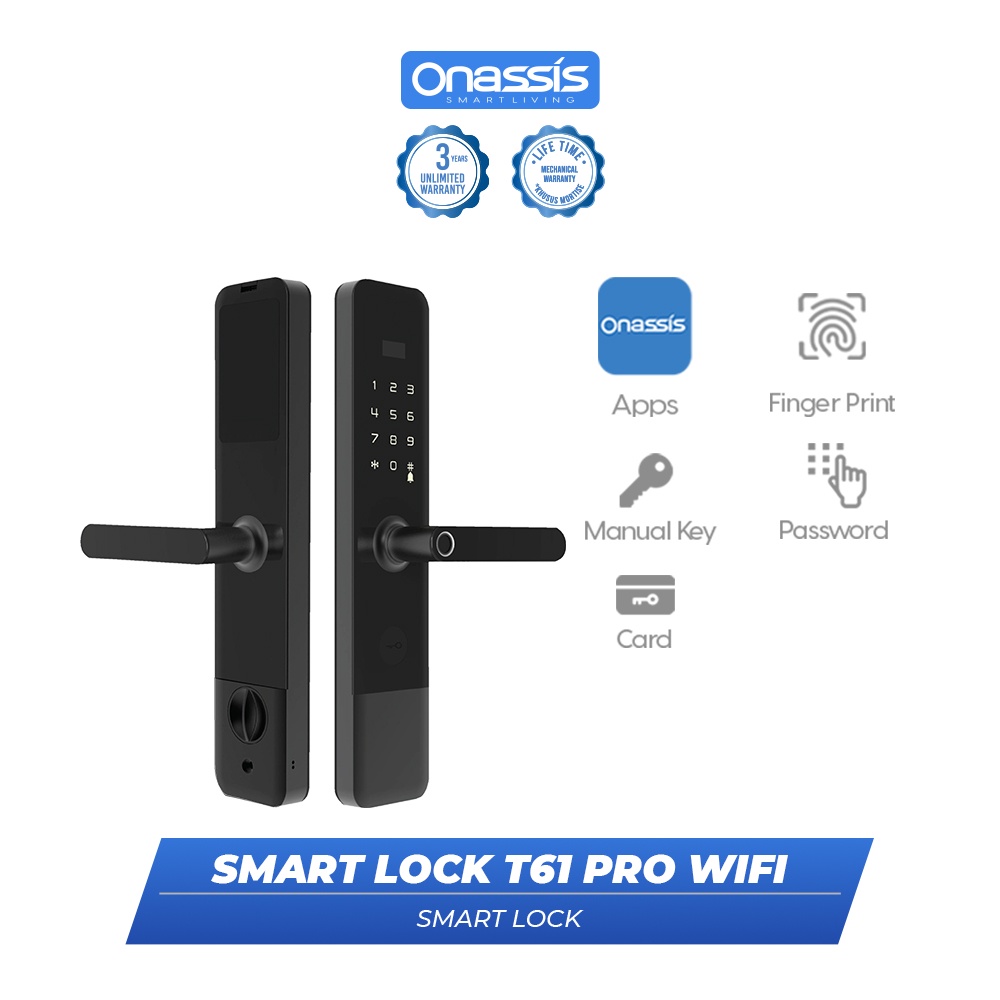Jual Onassis Smart Lock T61 Pro Wifi | Shopee Indonesia