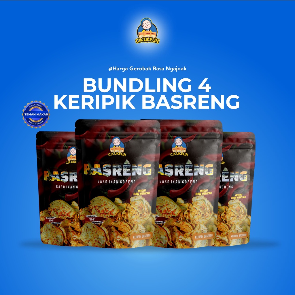 Jual CIKUKEUN - Keripik Basreng Paket Bundling 4 Baso Ikan Goreng ...